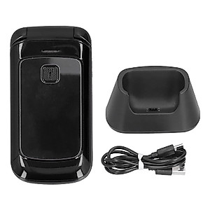 Hilitand Unlocked Flip Phone for Seniors, 2.4inch Large-Font Loud Volume Flip Cellphone, Dual SIM, 1200mah Large Capacity Battery, Support 2G GSM800/850/900/1800(Black)