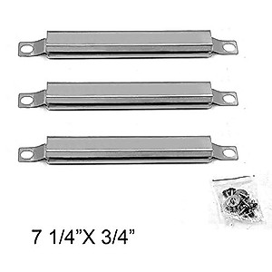 Sunshineey BBQ Gas Gril Replacement Parts Kit Stainless Steel Grill Burners, Porcelain Steel Heat Plate and Crossver Tube for Charbroil 463436215 463436213,Thermos 466360113 Grill Model g432-y700-w1
