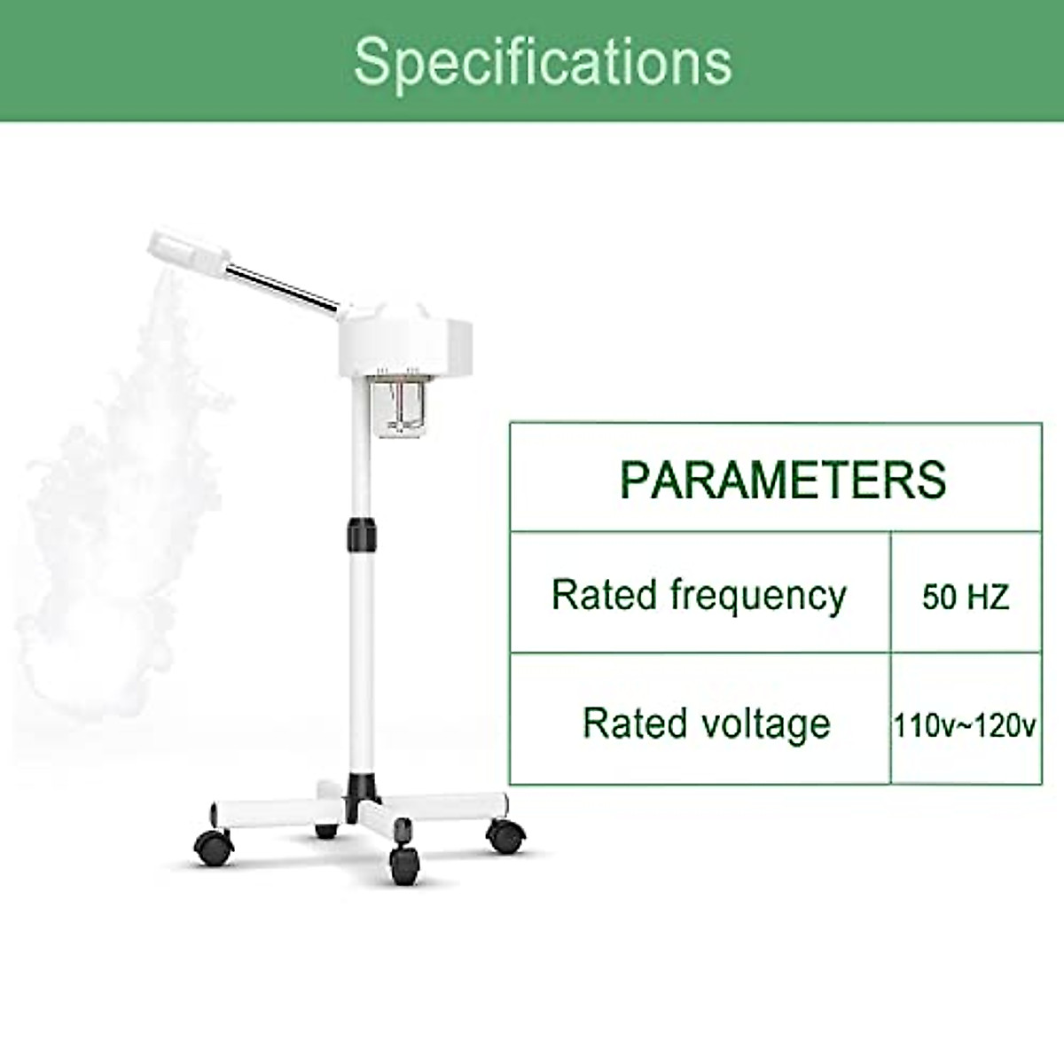 Professional Facial Steamer, Loxey Face Steamer with Adjustable Nozzle and Stronger Nano Ionic Hot Mist for Facial Deep Cleaning for Professional Beauty Salon or Home Use.(White)