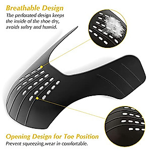 GORYGOLD 6 Pairs Crease Protector for Sneaker Shoes, No Crease Shoe Inserts Anti Crease Decreaser Guard, Women Size 7-12