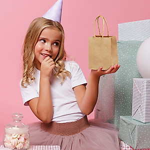 SPERPAND 30Pcs Mini Kraft Paper Bags - 6.5" Small Brown Paper Bags for Birthday, Baby Shower, Christmas, Wedding, Party Favor Bags