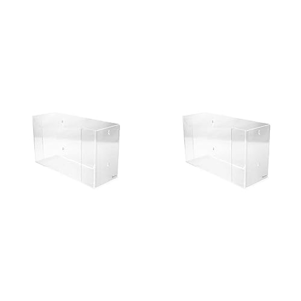 Kantek Wall Mounted Acrylic Paper Towel Dispenser Holder, for Use in Food Service, Healthcare, Bathroom, 11.5" x 4.2" x 6.75", Clear (Pack of 2)