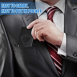 60 Pcs Casino Bottle Opener Credit Card Size Opener Gifts for Groomsmen Funny Can Beer Opener Poker Shaped Stainless Steel Ace Card Bottle Cap Openers for Wedding Birthday Party Table Tools Supplies