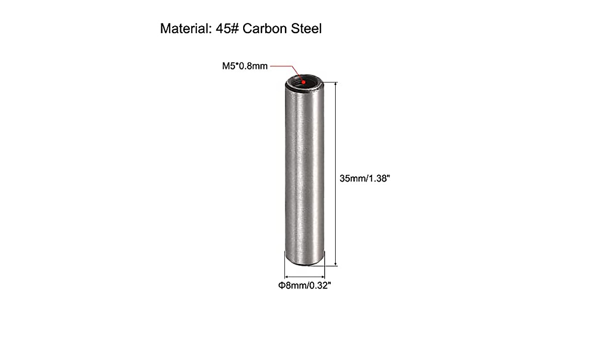 uxcell M5 Dowel Pins - 5pcs 8x35mm for Stability
