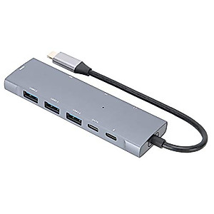 Tgoon 9 in 1 Adapter, Aluminum Alloy, ABS 4k 30hz 5-20V 3A (Maximum 60W) Hub Adapter