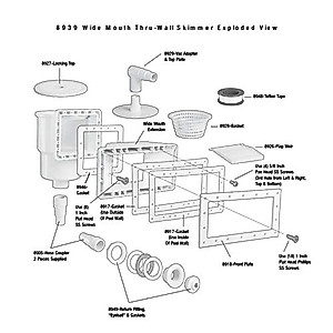 ATIE Pool Skimmer Skim Vacuum Plate with 90 Degree Elbow 8929 Compatible with Swimline HydroTools Vacuum Adapter Plate w/Elbow 8929
