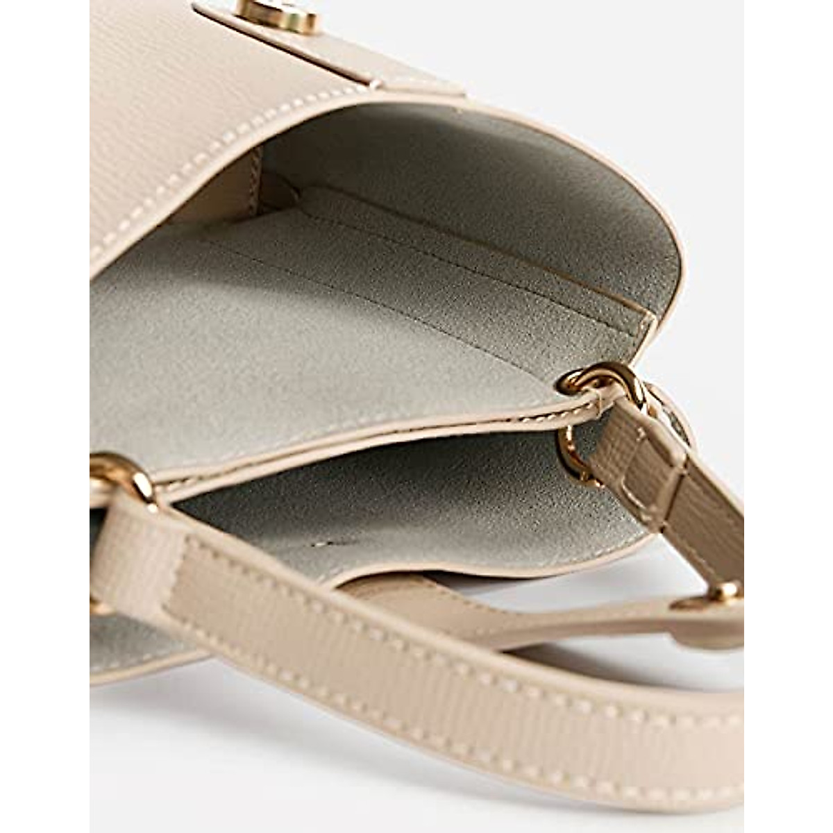 TIJN Crossbody Handbag for Women Top-Handle Leather Fashion Mini Tote Shoulder Bag Medium Size Retro Bucket Bag.cream (Guna)