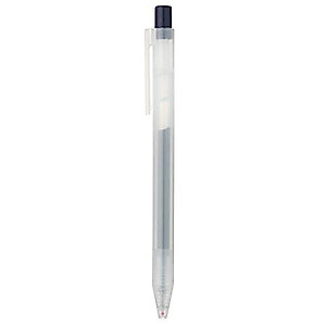 MUJI Smooth Gel Ink Ballpoint Pen Knock Type 10-Pieces Set, 0.5 mm Nib Siz, Blue/Black