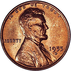 1955 D Lincoln Wheat Cent 1C Brilliant Uncirculated