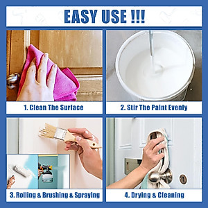 CIONIA All-Purpose Paint, 5 Oz - Furniture and Cabinet Paint for Interior/Exterior - No Sanding, Quick Drying - Water Based Multi Surface Paint for Wood, Walls, Metal, and More - White (Trial Size)