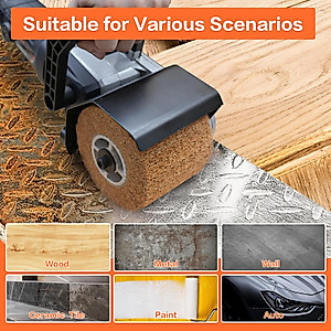 MAXXT Burnishing Polishing Machine, 1300w Surface Conditioning Tool, 6 Speed Variable 3200RPM Motor Drum Machine Grinder, Handheld Electric Stainless Steel Polisher With 3 Polishing Wheels