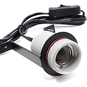 iRuiZhe Reptile Ceramic Heat Lamp Holder Pet Heater Bracket for Heat Lamp Bulb(Lamp Bulb Not Included)