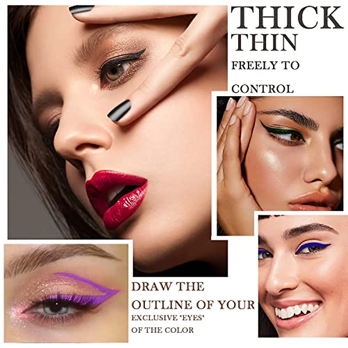 MAFK Liquid Eyeliner, Matte Pink, Waterproof, Smudge-Proof, Easy to Use and Remove