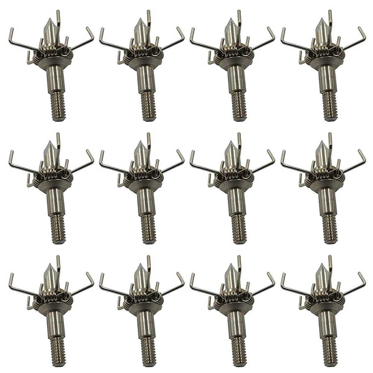 e5e10 12PK Archery Judo Broadheads Points Tips 100Grain Paw Point Arrowheads for Hunting Small Animals (Sharphead)