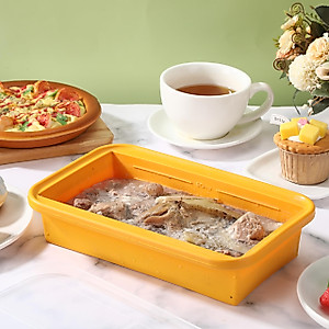 FoldTier 8 Pack 6 Cup Silicone Freezer Tray with Lid Large Silicone Molds for Food Storage Soup Freezer Containers Ice Cube Tray for Storing and Freezing Soup Leftovers Broth Sauce Ice