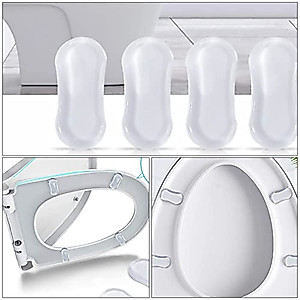 TOVINANNA 1set Toilet Anti-Collision Pad Toilet Bidet Bumper Self-Adhesive Toilet Gaskets Toilet Seat Bumper Sanitary Toilet Bumpers Home Toilet Cover Gaskets Clear Bumpers Kit 5pcs