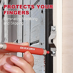 Geinxurn 5 PCS Drive Guide with Self Retracting Sleeve, Mixed Length Magnetic Drill Bit Tip Holder for Prevent Screws Shaking When Driving