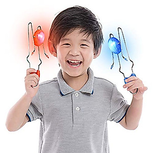 ArtCreativity Retro Light Up Gyro Wheels Set for Kids- Includes 2, 8.5 Inch Rail Twisters, Mesmerizing Spinning and Lighting Effects Design- Top Fun Gift for Boys and Girls