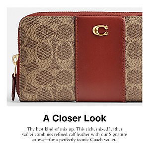 Coach Accordion Zip, Tan Rust