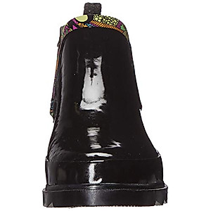 The SAK Women's Sakroots Rhyme Ankle Rainboot Rain Boot, Black with Rainbow Spirit Desert, 6 Medium US