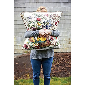 Creative Co-Op Square Cotton Printed Embroidery (Set of 2 Designs) Pillow Set, Multi