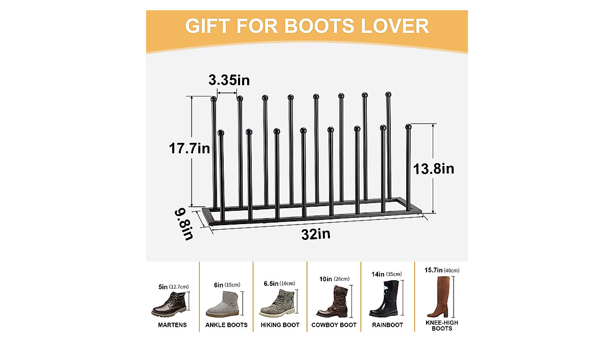 Housen Solutions Boot Rack Organizer for Tall Boots - Space Saving Storage