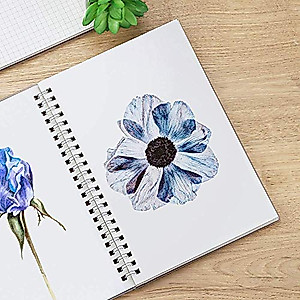 RETTACY Blank Notebook Spiral 3 Pack - A5 Unlined Notebook with Clear Hardcover,100GSM Thick Paper,480 Pages Total,5.7"x 8.3"