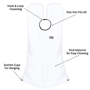 Beard King Beard Bib Apron - Shaving Set for Dad - As Seen on Shark Tank - Men's Hair Catcher for Shaving - Grooming Accessories, White