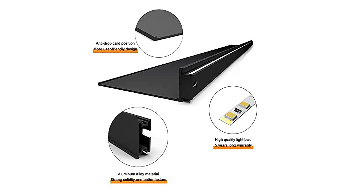 SLVUAFRN Floating Display Shelf with LED Light | Stylish Wall Mount