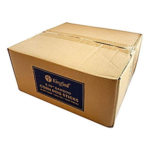 KingSeal Bamboo Wood Corn Dog Skewers, Sticks, 8.75 Inches, 5mm diameter, Commercial Bulk Pack - 1000 Count