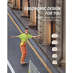 Donner Noise Cancelling Wireless Earbuds, Bluetooth 5.2 Earphones with 5 x EarTips, 4 Mic Clear Calls, 12mm Drivers, App for Custom EQ, 32H Playtime, Fast Charging, Transparency - Dobuds ONE,White