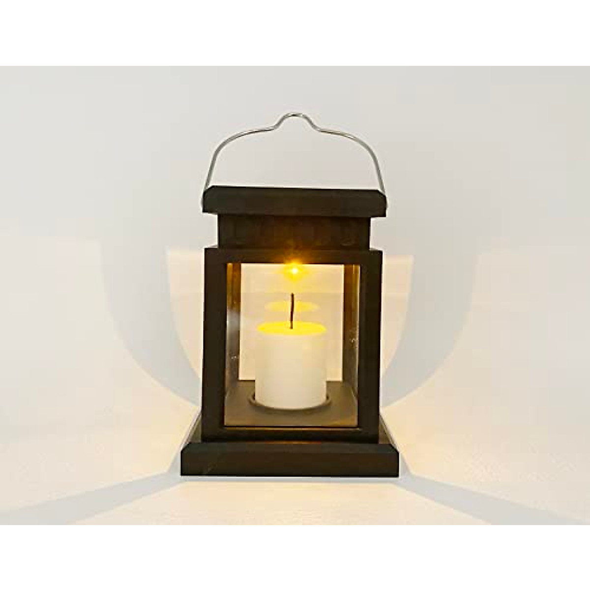 Solar Lights Outdoor Hanging Lanterns, Candle Flickering Flame Effect LED Solar Lights,Warm White, Decorative Lighting with Stakes for Patio, Garden, Lawn, Deck, Tent, Tree, Yard- Waterproof