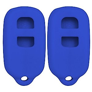 Keyless2Go Replacement for New Silicone Cover Protective Cases for Remote Key Fobs with FCC GQ43VT14T HYQ12BAN HYQ12BBX - Blue (2 Pack)