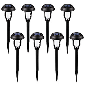 GIGALUMI Solar Powered Outdoor Lights, 8 Pack Solar Lights Outdoor Waterproof, Solar Garden Lights for Patio, Yard, Walkway, Lawn. (Warm White)