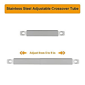 Replace parts 4-pack Porcelain Steel Heat Plate Replacement for Select Gas Grill Models Charbroil,Ken-more,Grill King and Others,Burner Tube, Heat Plate Shield, Crossover Tube Repair Kit for Charbroil