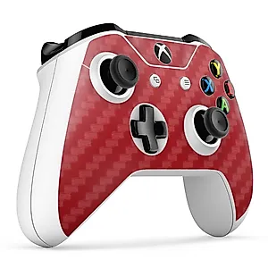 GNG 1 x Carbon Red Compatible with Xbox One S Controller Skins Full Wrap Vinyl Sticker