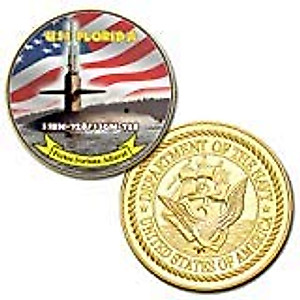 U.S Navy USS FLORIDA SSBN-728 GP printed Challenge coin
