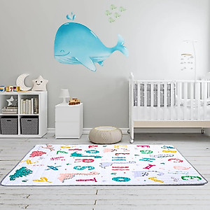 MEM Playpen Mat 71" X 59" Baby Play Mat, Thicken One-Piece Baby Crawling Mat, Non Slip Washable Play Mats for Floor, Cushioned Baby Playmat Floor Mat for Infants, Babies, Toddlers