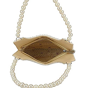 Indian Style Pearl Tote Bag Wrist Bag Evening Clutch Wedding Purse for Women & Girls