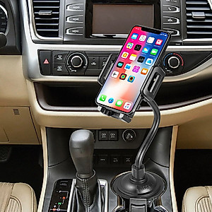 Cup Holder Smartphone Car Mount for Samsung Galaxy Xcover 7, A15 A25 S23 FE, A05 A05s F34 Z Flip5 M34 F54 A24 F14 M54 A34 A54 M14 A14 F04 M04
