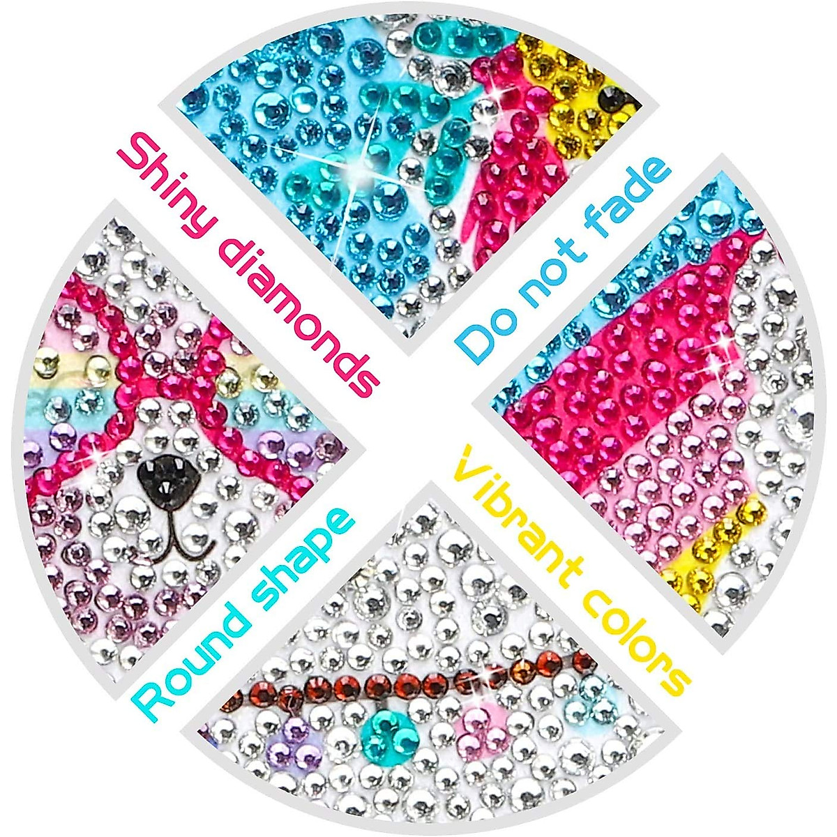 YOBEYI 5D Diamond Painting Kits for Kids Wooden Frame Diamond Arts and Crafts for Kids Mosaic Gem Stickers by Number Kits DIY Painting Arts Crafts Set Embroidery Christmas Gift (Alpaca B)