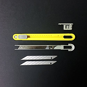 NT Cutter ABS Grip 30-Degree Multi-Blade Cartridge Knife (A-553P),Yellow