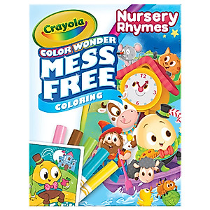 Crayola Color Wonder Nursery Rhymes, Mess Free Coloring Pages & Markers, Gift for Kids, Age 3, 4, 5, 6