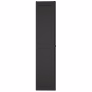 vidaXL Outdoor Storage Cabinet Black PP 25.6"x14.6"x65" - Weather-Resistant Utility Cupboard with Adjustable Shelves and Lockable Doors for Garden, Patio, and Balcony
