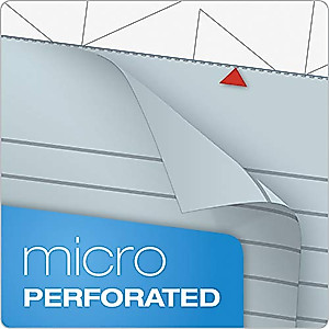 TOPS Prism Plus 100% Recycled Legal Pad, 5 x 8 Inches, Perforated, Blue, Narrow Rule, 50 Sheets per Pad, 12 Pads per Pack (63020)