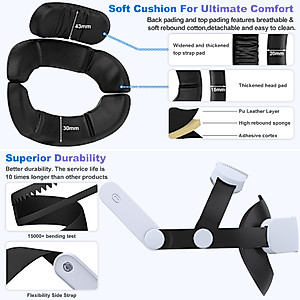 Kawaye Comfort Head Strap for Meta Quest 3S/Quest 3/Quest 2 Head Strap, Double Knobs Adjustable Elite Strap Replacement,VR Headset Accessories Strap Enhanced Support&Comfort&Reduce Pressure