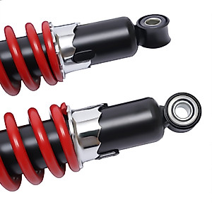 HinLIaDa Front Suspension Arm Assembly Kit, Upper & Lower Swing Arm Suspension Shock Kit with Steering Strut Knuckle&Wheel Hub For DIY ATV Quad Bike Buggy Go Kart Parts 220mm