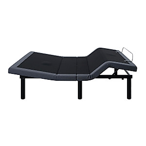 Naomi Home Idealbase Adjustable Bed Frame Full with Lumbar Support & Head Tilt, Foot Incline, Back & Leg Massage, USB Ports, Massage Bed with Wireless Remote, Ergonomic Zero-Gravity Smart Bed