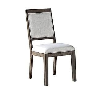 Steve Silver Molly Dining Contemporary Lodge Styling with Padded Seats Grey Oak Finish, Set of 2 Side Chair, Washed Gray