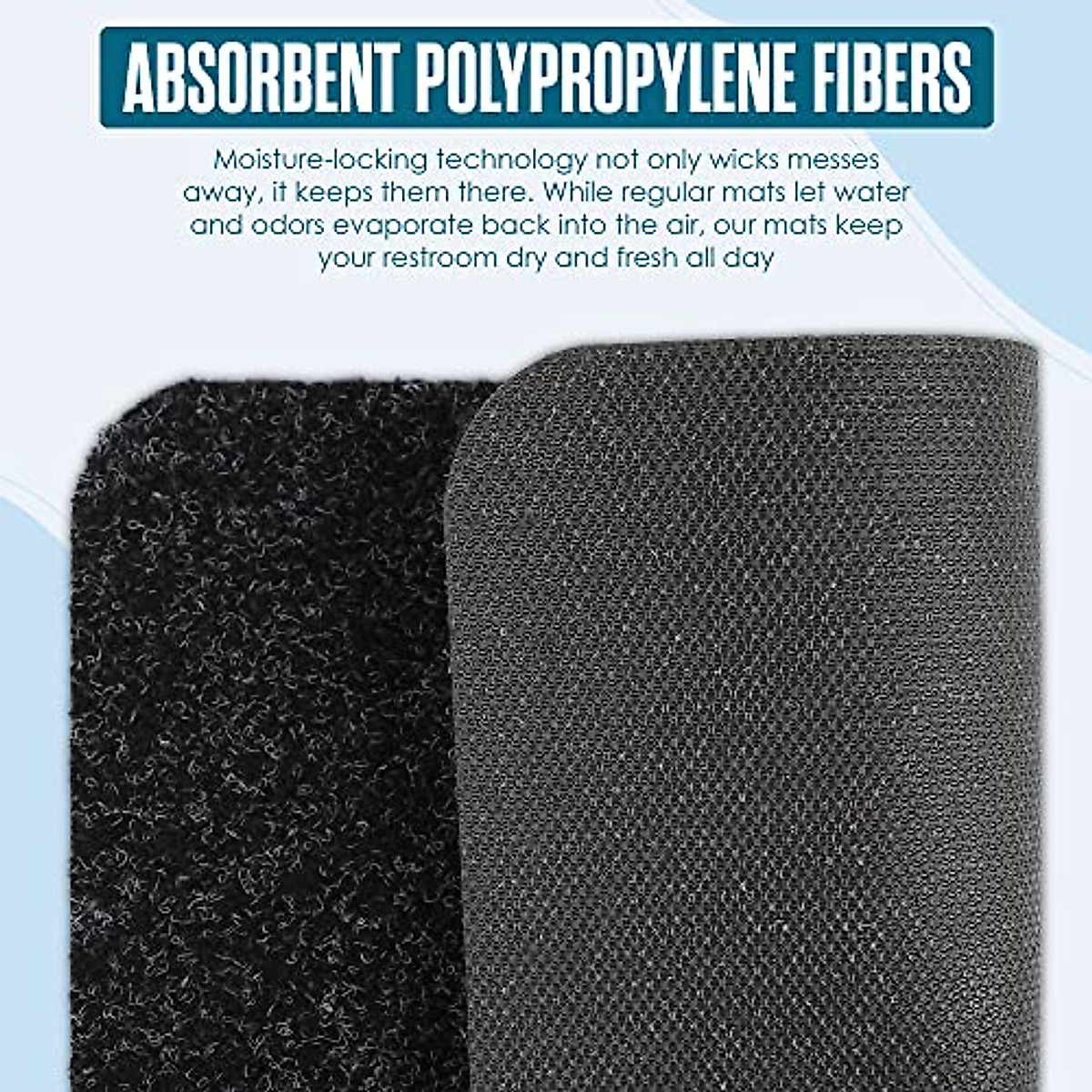 Houseables Urinal Mats, Floor Pads, 12 Pack, 17.25" x 20.5", Black, Blue, Homeplate, Polypropylene Fibers, Disposable, Splash Mat, Pee Pad, for Men’s Bathroom, Urine, Restroom, Eliminating Odor
